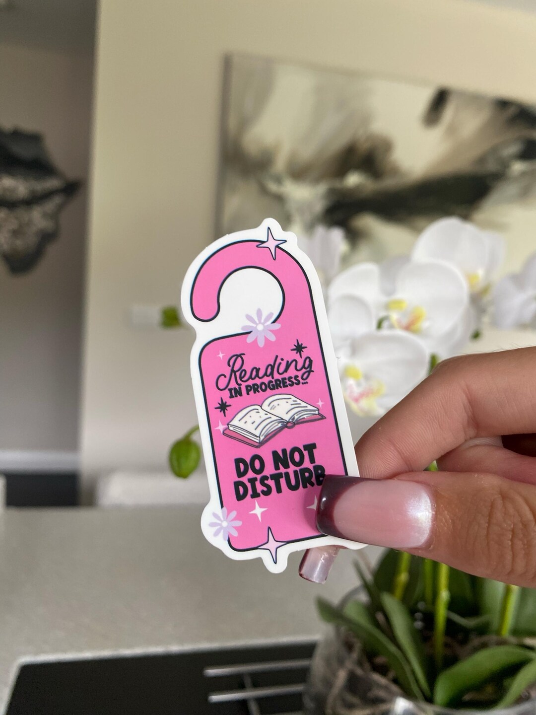 Reading in Progress – Do Not Disturb Kindle Sticker – Book Lover’s Door ...