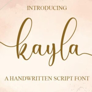 Kayla Font, Beautiful Font, Cricut Font, Script Font, Vintage Font ...