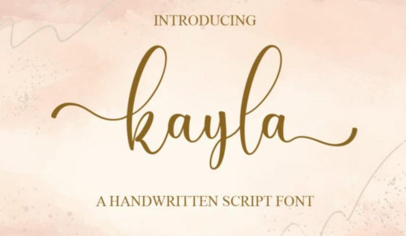 Kayla Font, Beautiful Font, Cricut Font, Script Font, Vintage Font ...