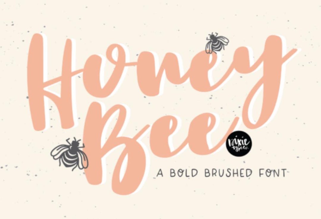 Honey Bee Font, Script Font, Handwritten Font, Cursive Font, Signature Font, Fonts for Crafts ...