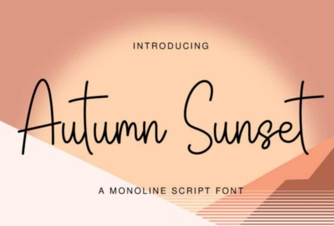 Autumn Sunset Font, Modern Font, Fancy Font, Casual Font, Fonts for ...