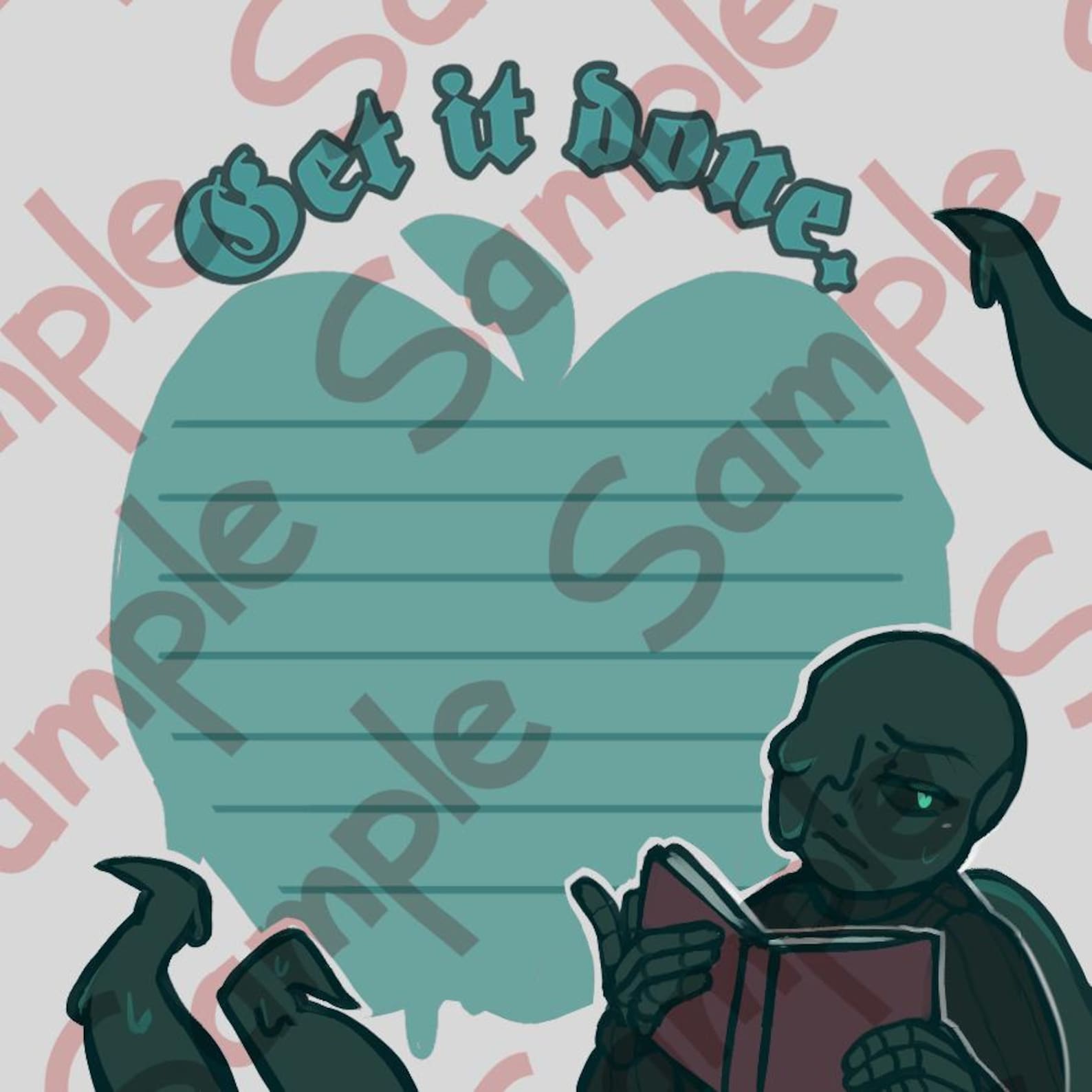 Nightmare Sans Undertale Sticky Notes / Memo Pad - Etsy