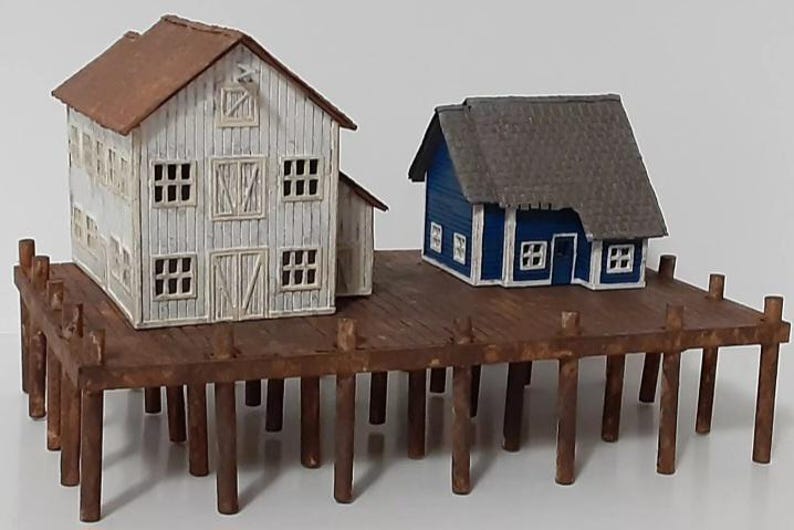 Waterfront #2 Kit - 2 Building Kits and 1 Pier Set - Z Scale Model ...