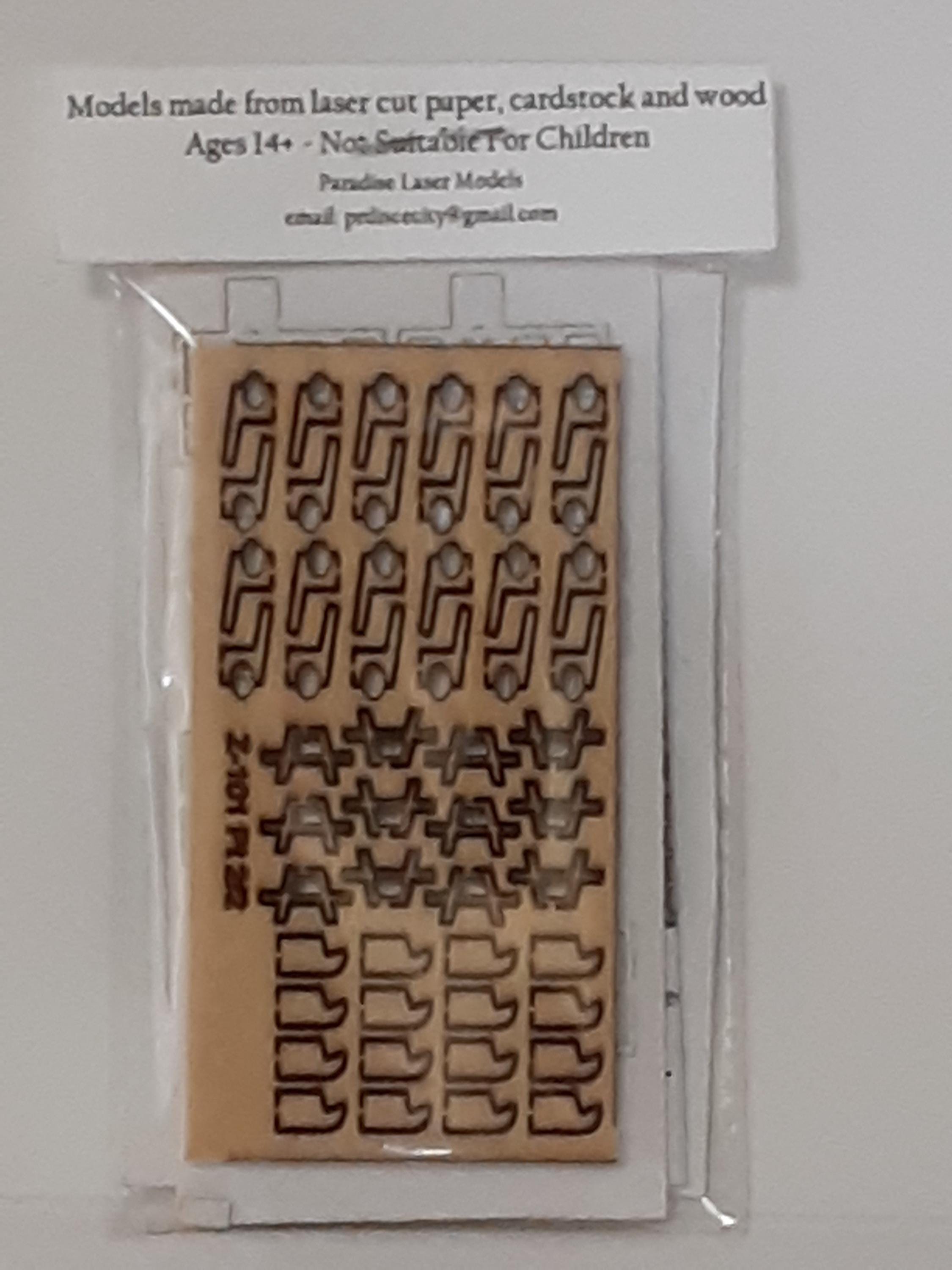 38pc City Accessory Kit - Z Scale Model Train - New - Laser Cut/etched ...
