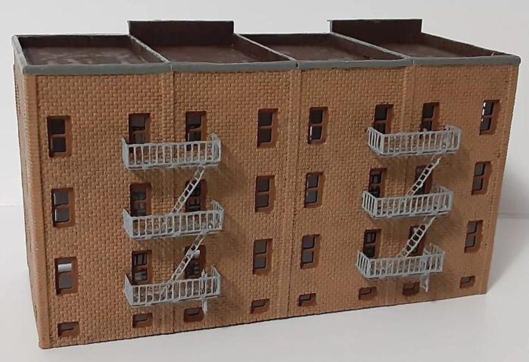 Fire Escape Kit - 12 Landings and Ladders - Z Scale Model Train - New ...