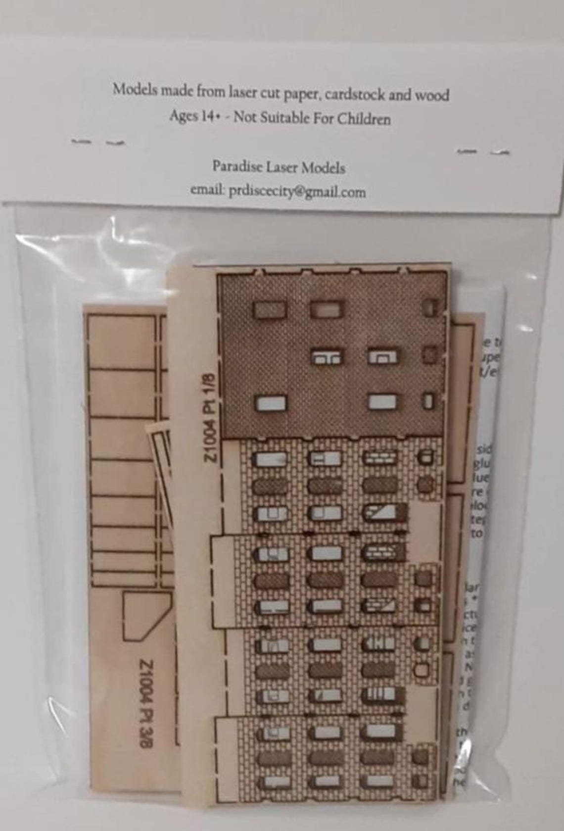 Townhouse Block Kit - 4 Townhouses in One - Z Scale Model Train - New ...