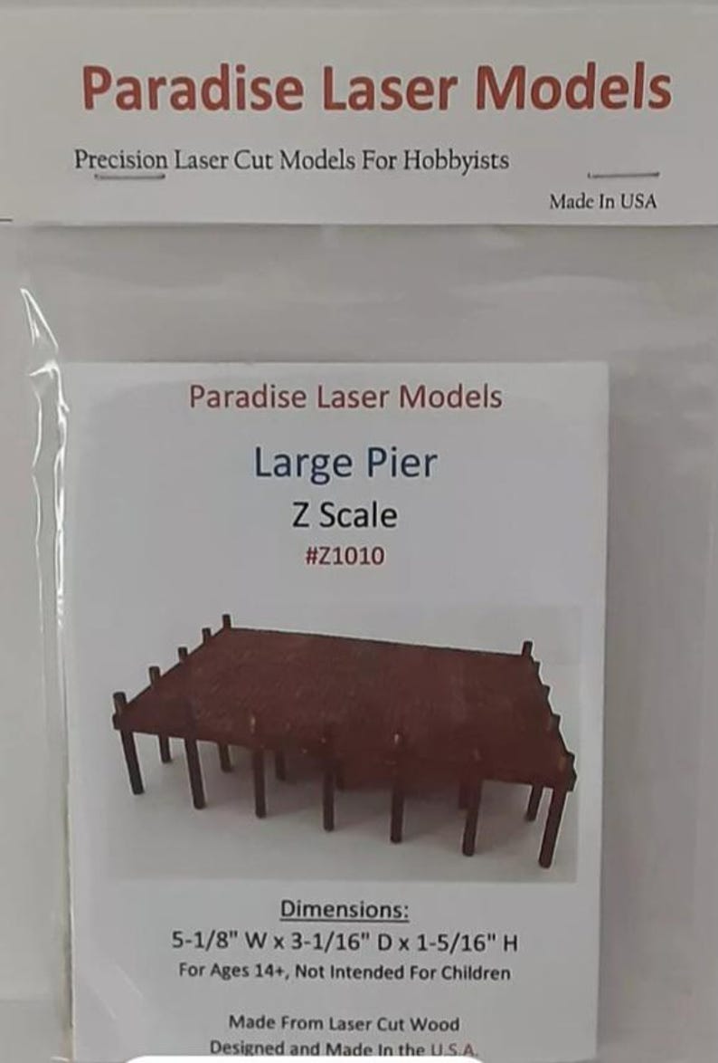 Waterfront #2 Kit - 2 Building Kits and 1 Pier Set - Z Scale Model ...