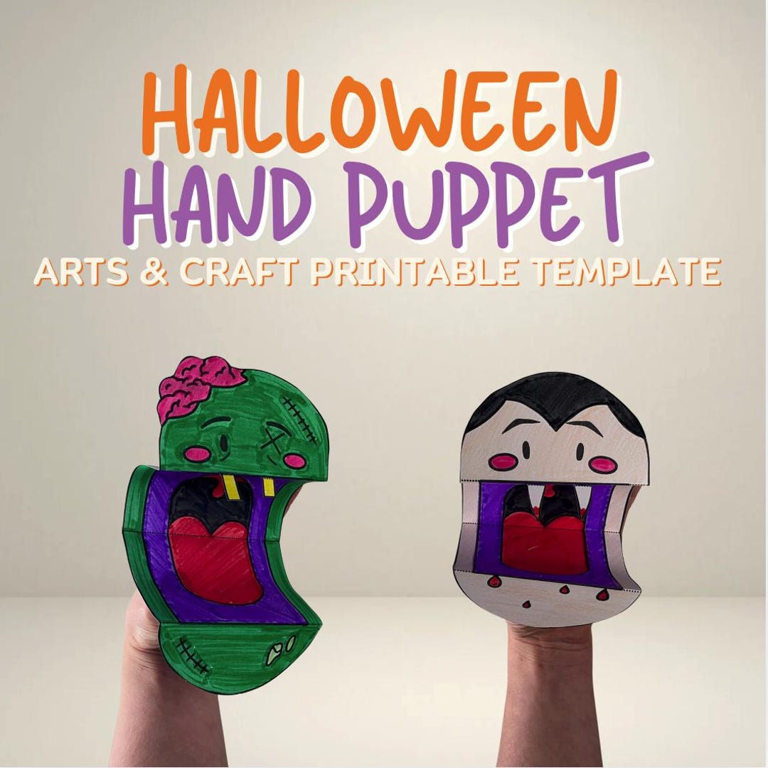 Halloween Activity Hand Puppet - Etsy