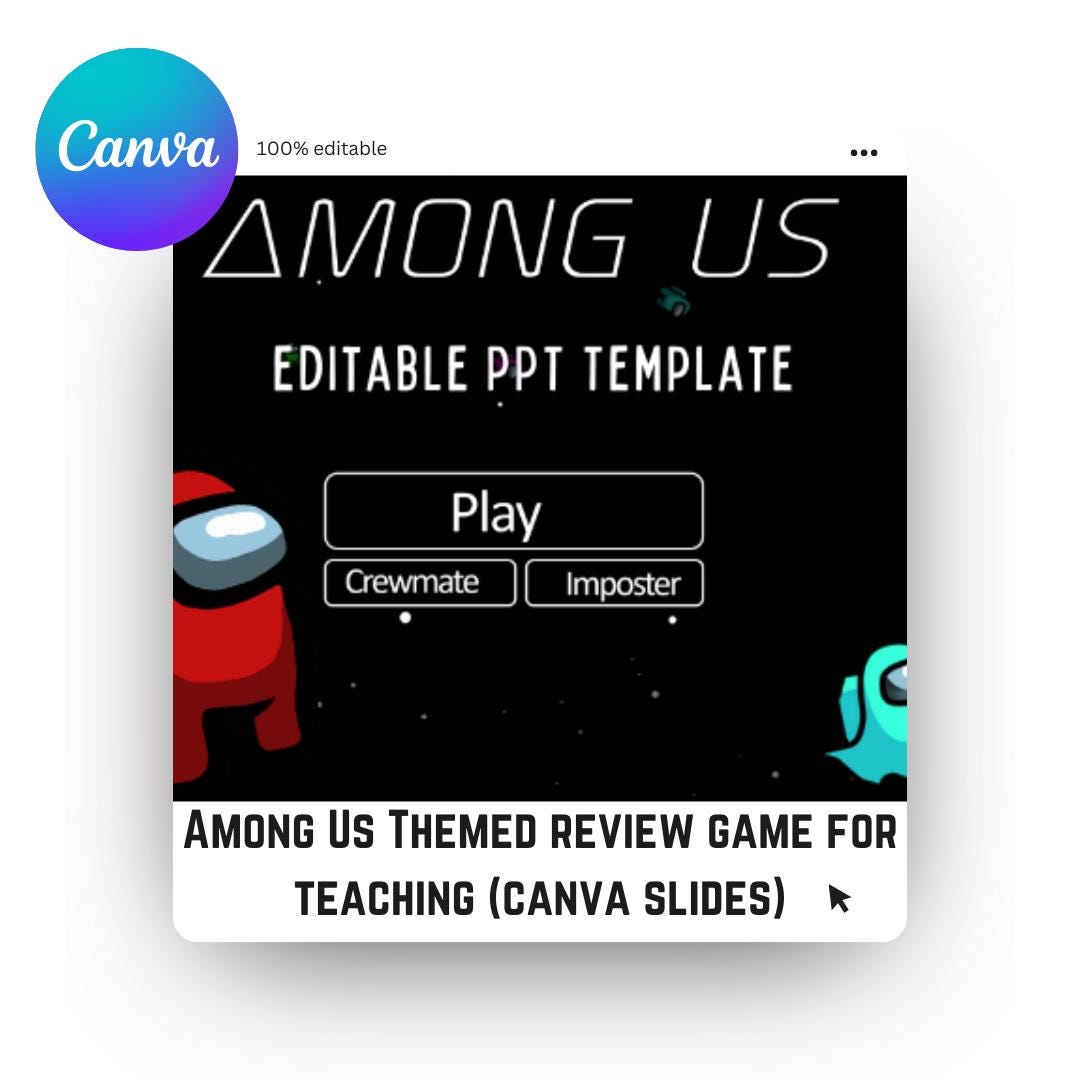 Among Us Review Game CANVA Template Fun & Interactive CANVA for All ...