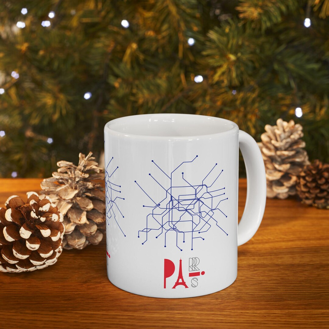 Paris Metro Mug, Subway Map Coffee Mug, Unique Paris Gift, French ...