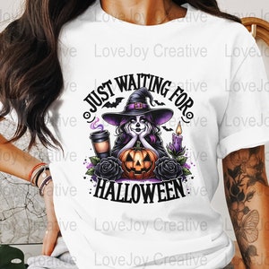 Just Waiting for Halloween PNG |witch Halloween Png Pumpkin Png | Witch ...