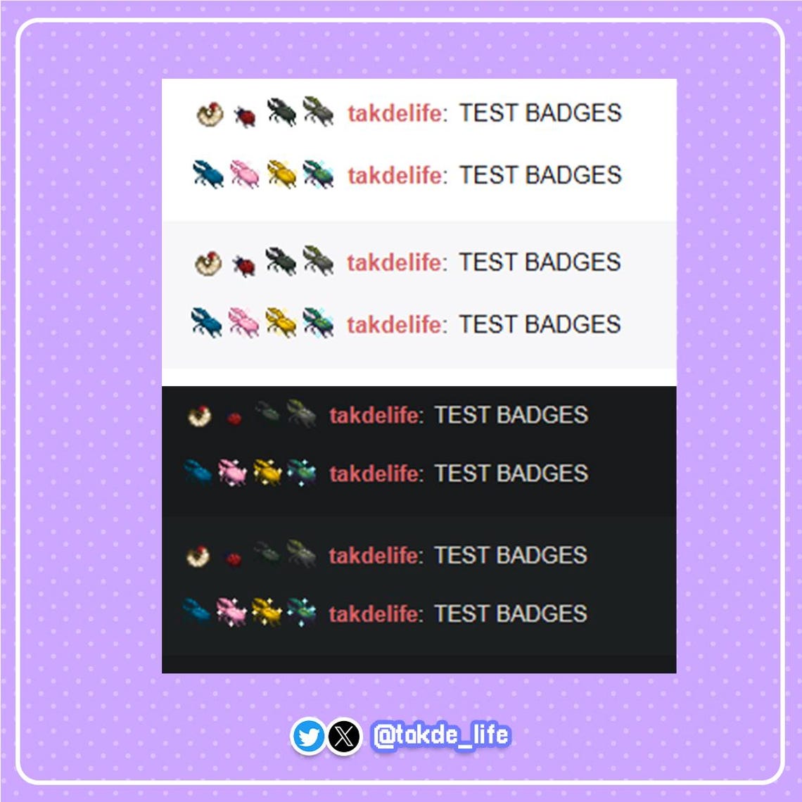 Beetles/bugs in Pixel Badges / Bits for Twitch,youtube,discord ...