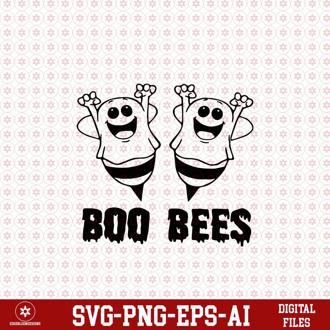 Boo Bees Cut Files for Cricut, Clipart, Svg Eps Ai Png, for Tshirt Mugs ...