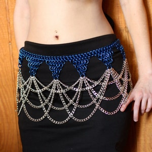 Triple Chain Drape Belt Chainmail Gypsy Bellydance - Etsy