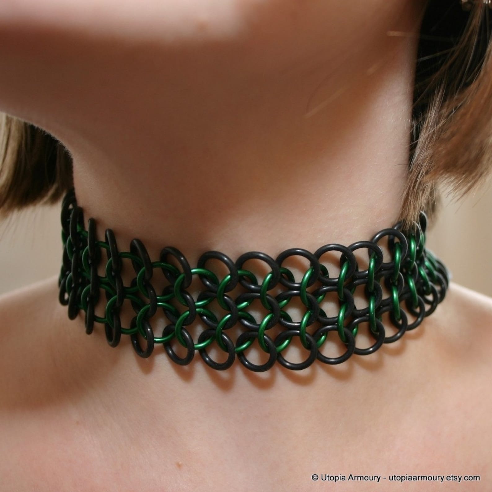 Custom Color Rainbow Chainmail Stretch Choker - Etsy