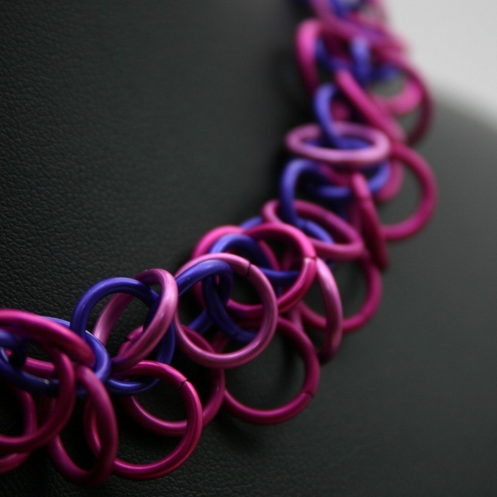 Custom Color Rainbow Shaggy Loops Chainmail Necklace | Etsy