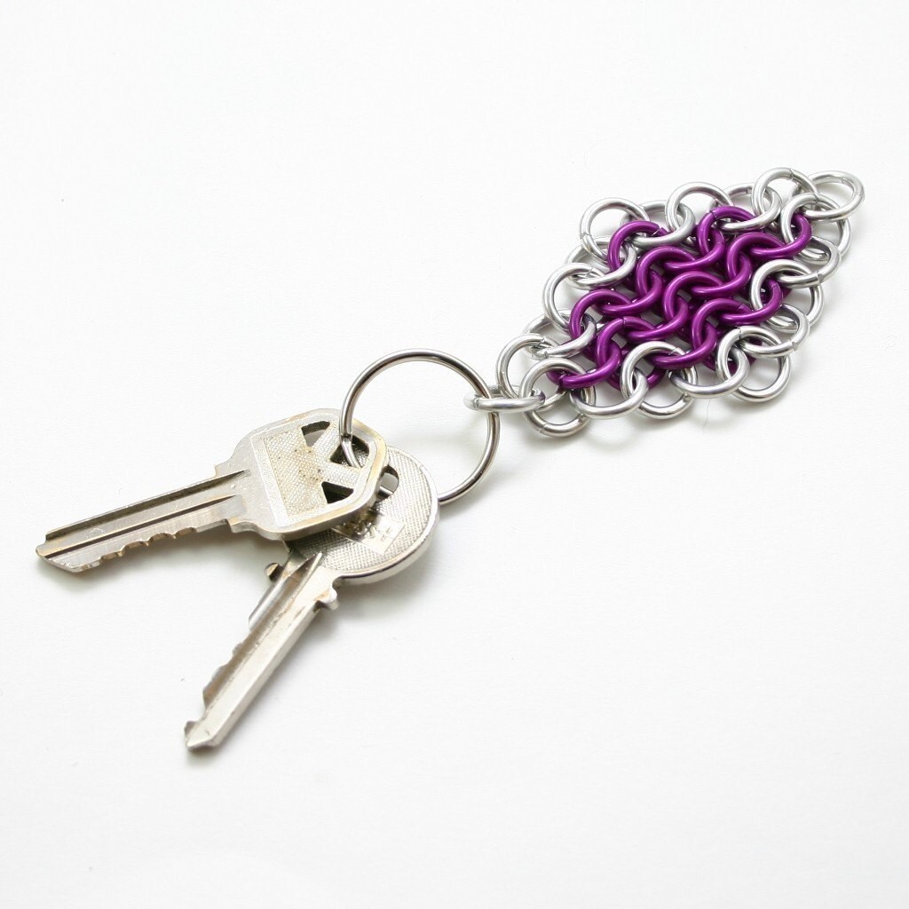 Custom Color Aluminum Chainmail Keyring - Etsy
