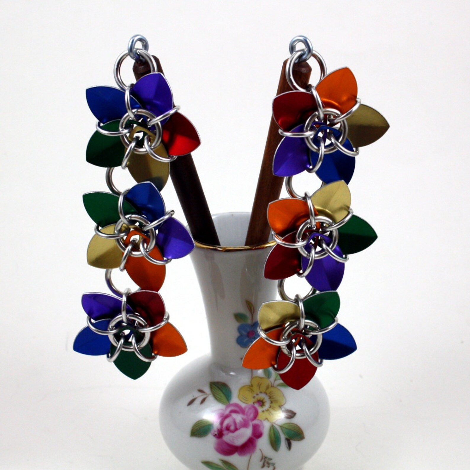 Rainbow Hair Sticks Flower Hair Sticks Hair Accessories Hair Pin Hair ...