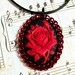 Victorian Red Rose Cameo Chainmail Wrapped Pendant - Etsy