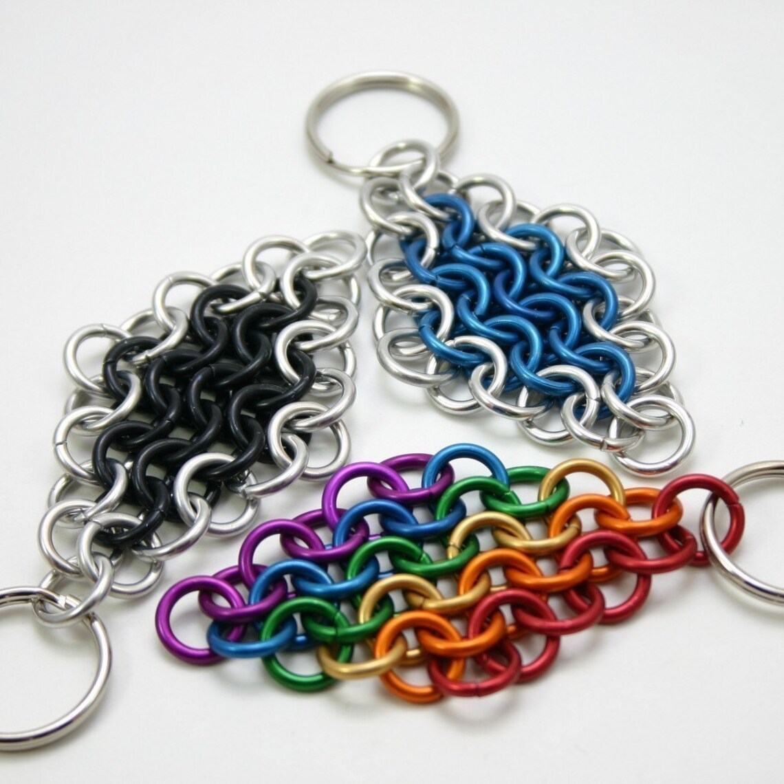 Custom Color Aluminum Chainmail Keyring - Etsy