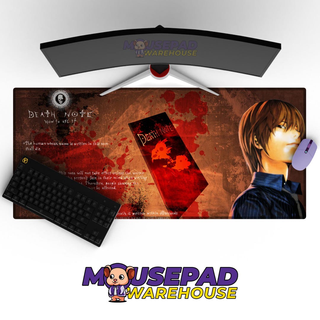 Death Note Inspired Anime Mousepad 153268 // Large Desk Mat, TCG ...
