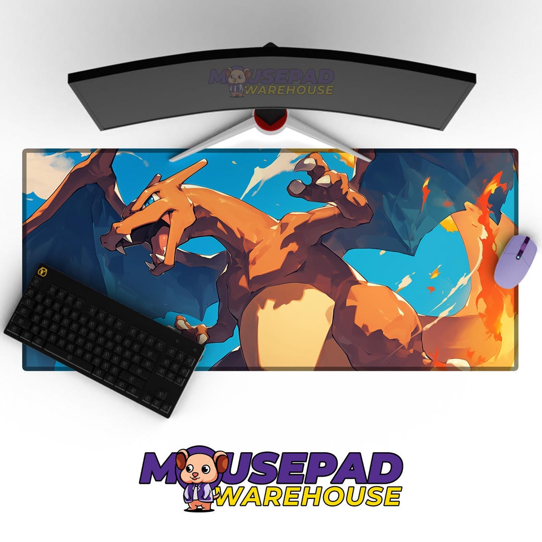 Charizard Pokemon TV Show Mousepad 1351898 // Large Desk Mat, TCG ...