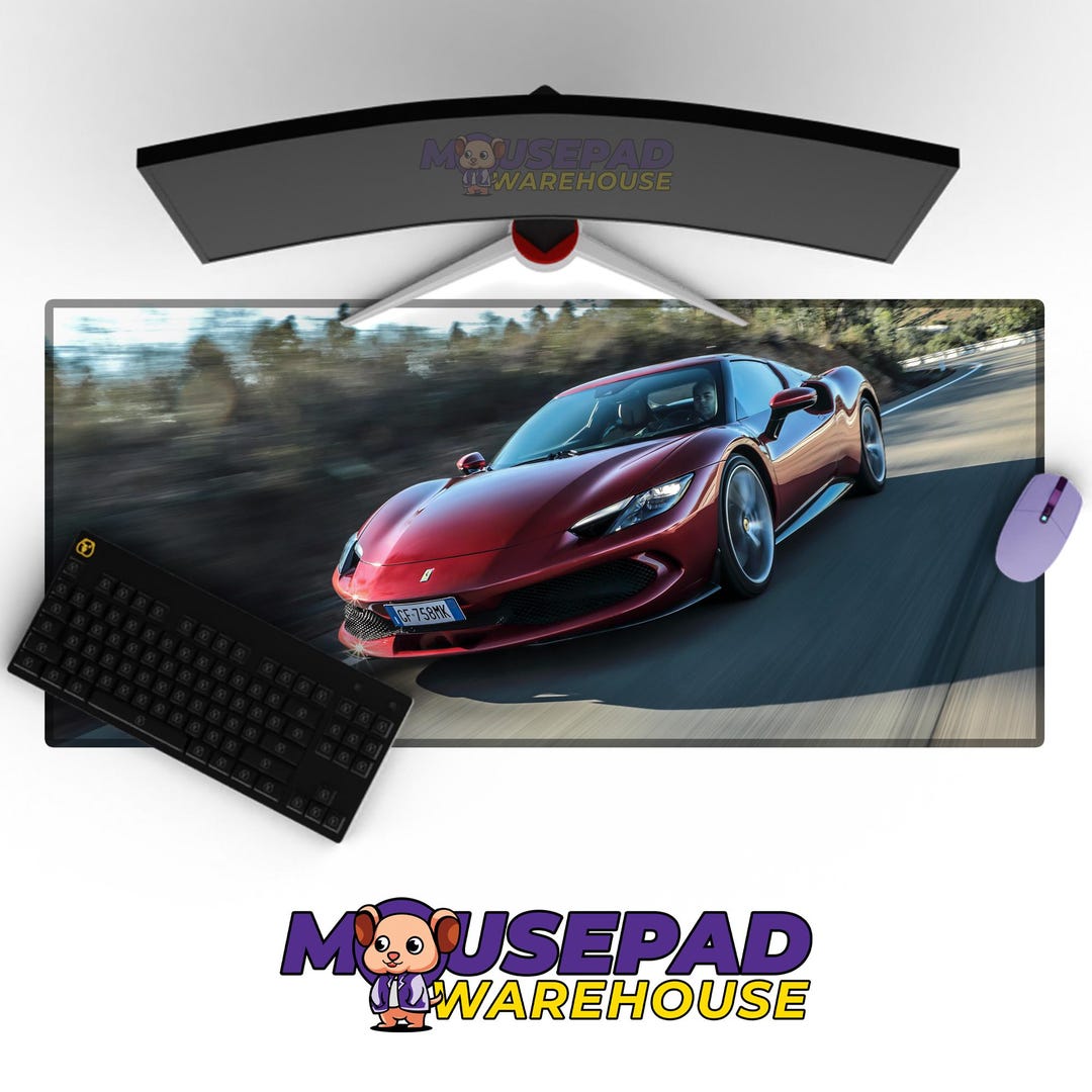Ferrari 296 GTB Inspired Car Mousepad 1218312 // Large Desk Mat, TCG ...