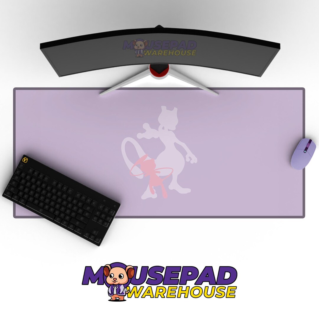Mew, Mewtwo Pokemon TV Show Mousepad 961640 // Large Desk Mat, TCG ...