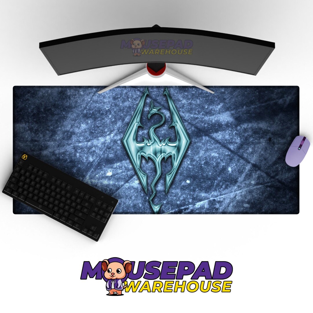 Skyrim Inspired Mousepad 373966 // Large Desk Mat, TCG Playmat, XL ...