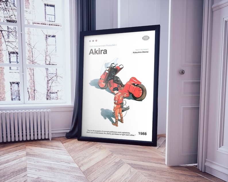 Akira Poster Akira Print Anime Poster Anime Manga Art Print Minimalist ...