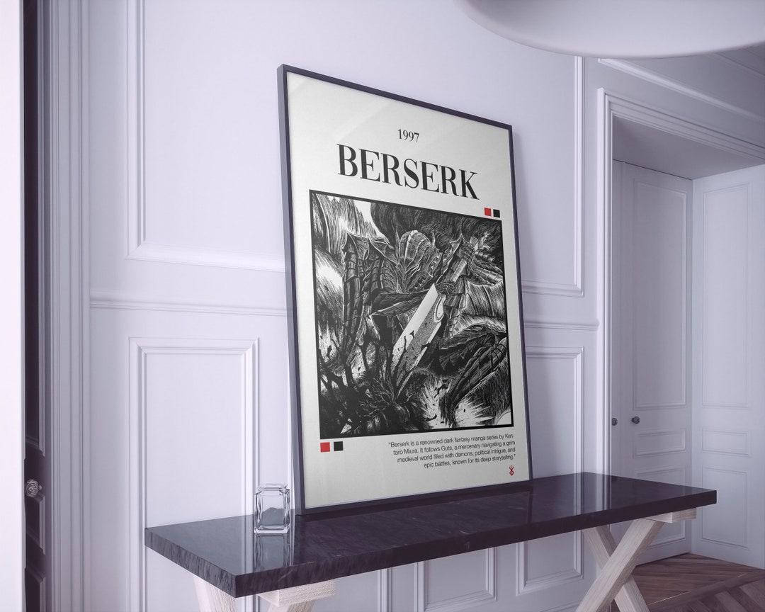 Berserk Poster | Berserk Guts Print | Anime Poster | Anime Manga Art ...