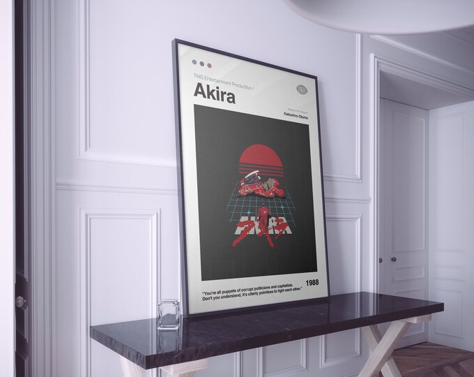 Akira Poster Akira Print Anime Poster Anime Manga Art Print Minimalist ...