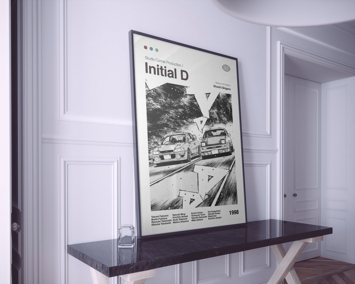 Initial D Poster Initial D Print Anime Poster Anime Manga Art Print ...