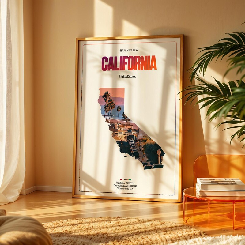 California Poster - Etsy