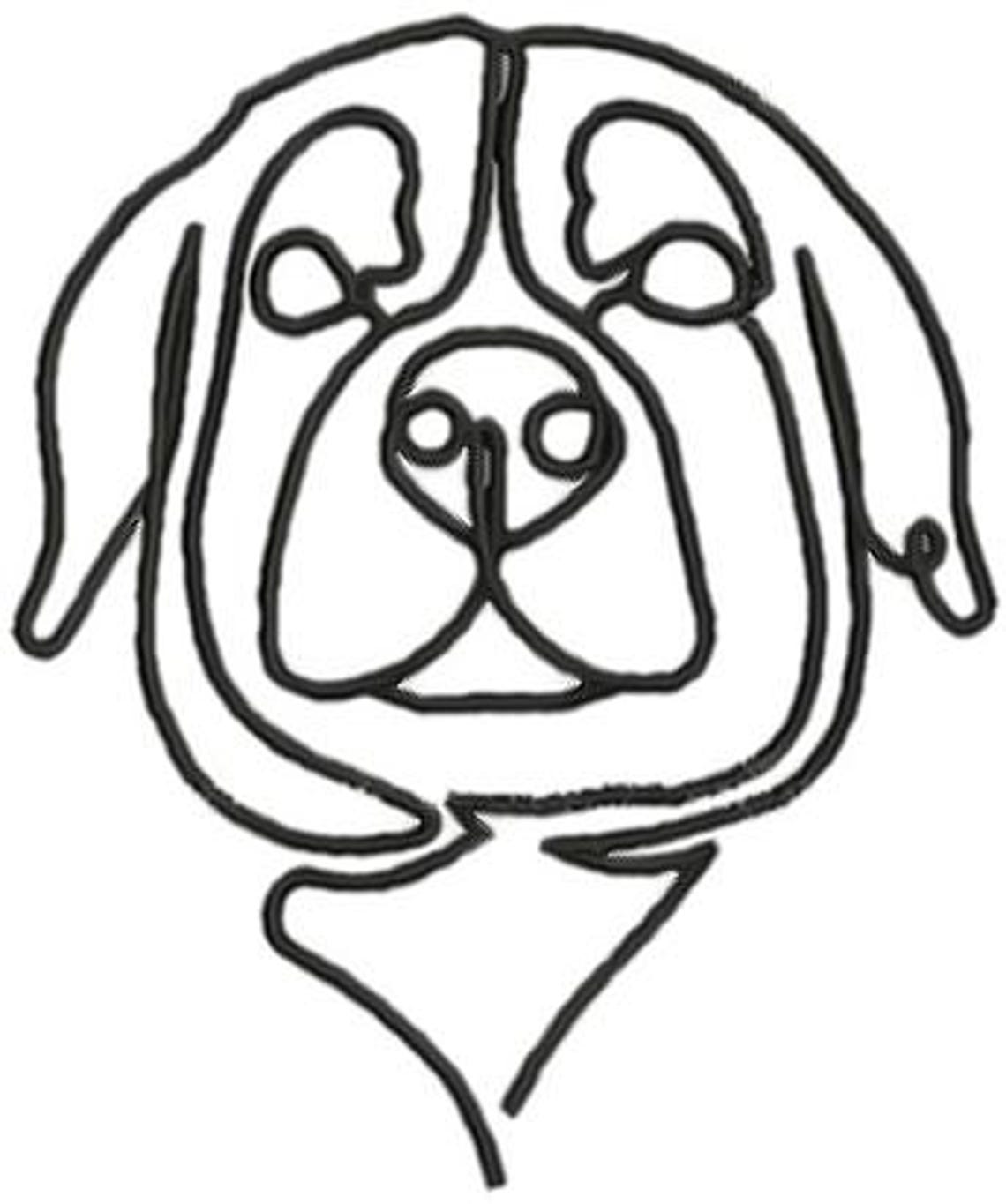 Dog Outlines Machine Embroidery | Dog Head Outline | Pet Outlines ...