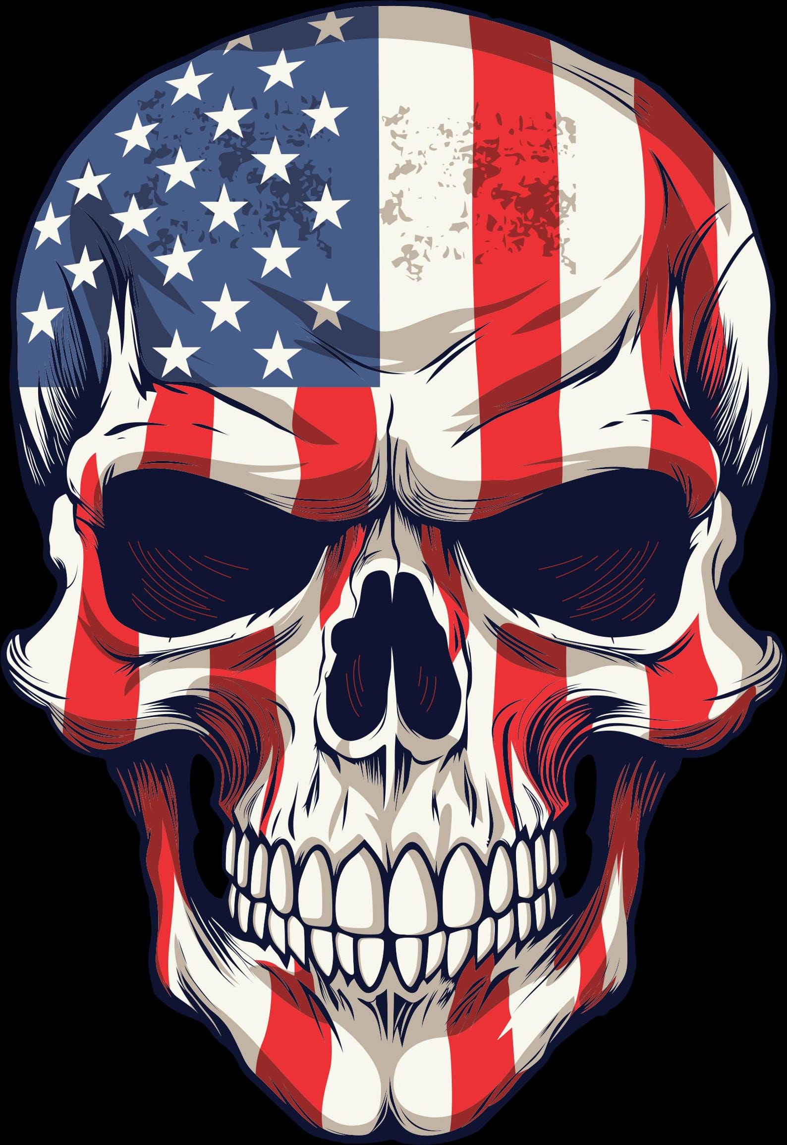 US Flag Skull PNG: 4th of July Printable (digital Download) - Etsy