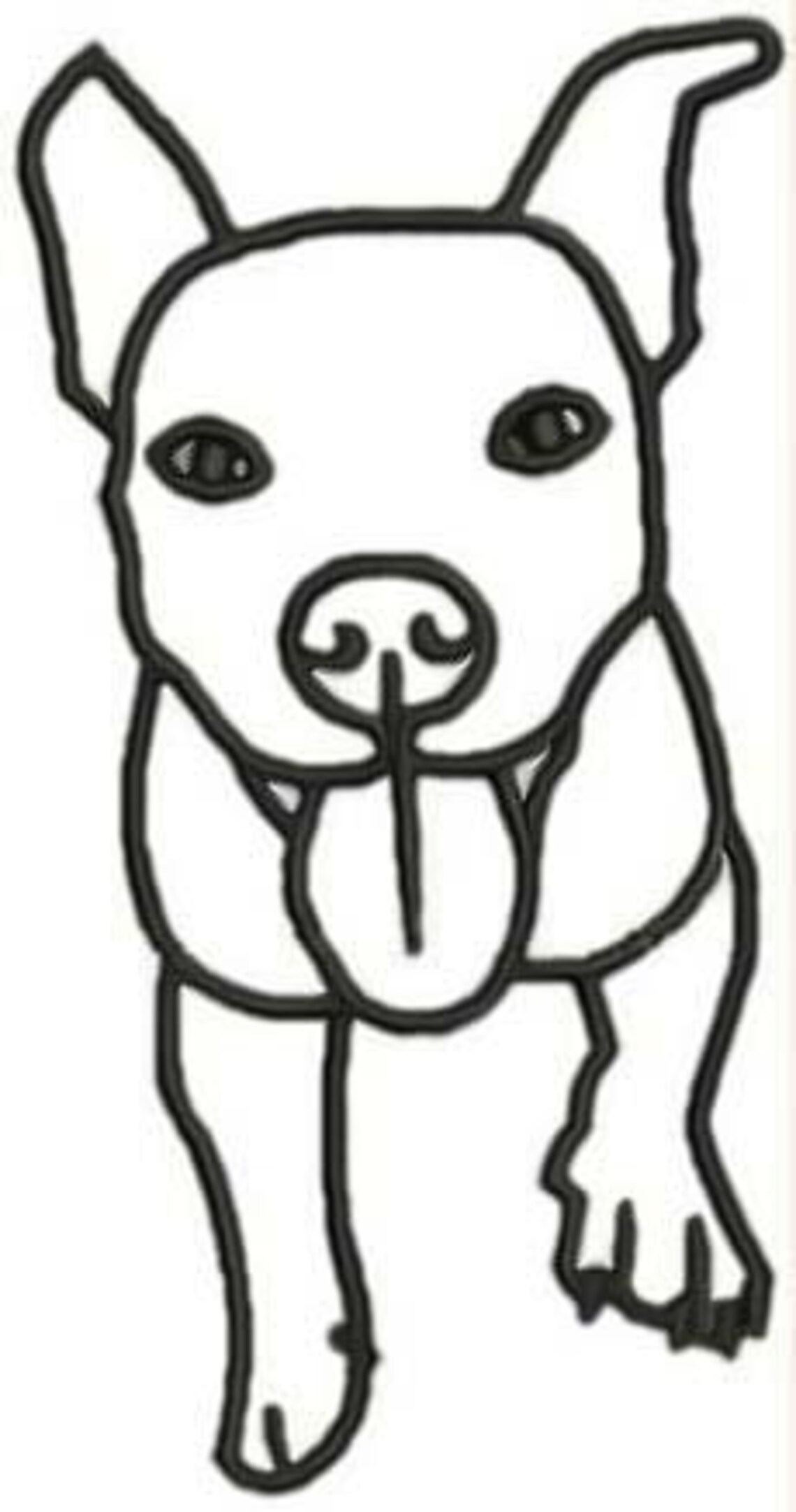 Dog Outlines Machine Embroidery | Dog Head Outline | Pet Outlines ...
