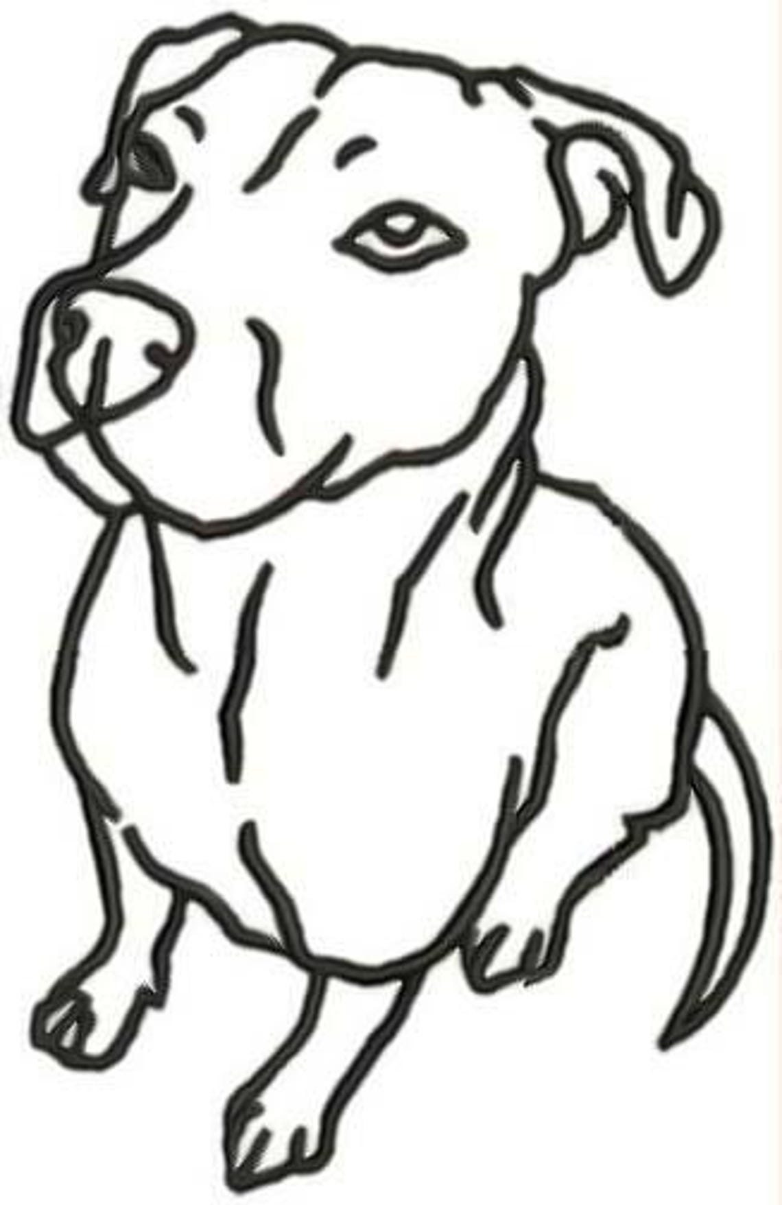 Dog Outlines Machine Embroidery | Dog Head Outline | Pet Outlines ...