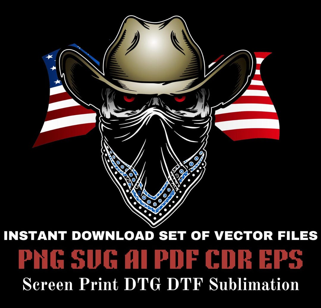 Skull Mask Png | Masked Cowboy Png | Cowboy Mask PNG | Ameircan Skull ...