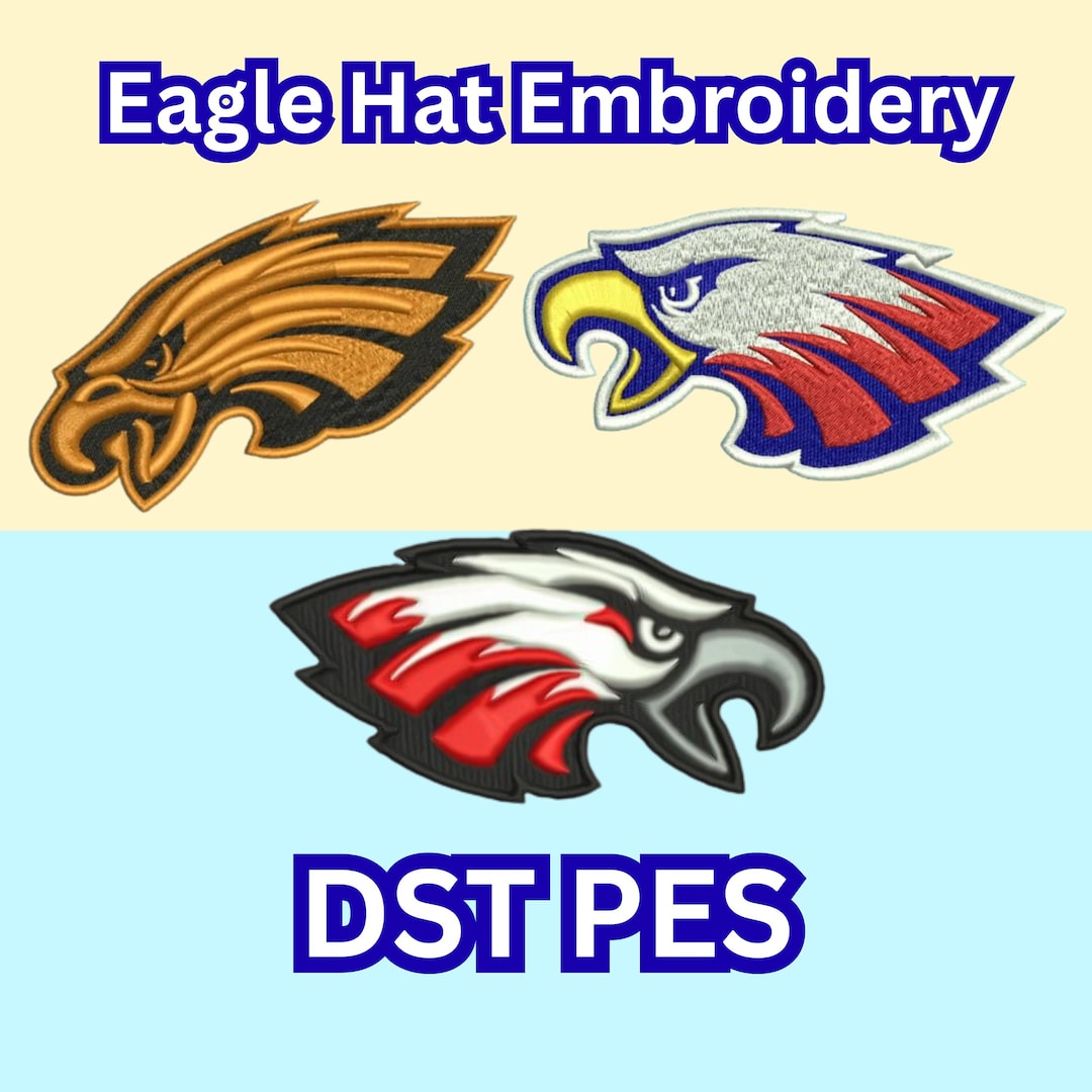 Eagle Embroidery Patch Designs, Trucker Hat & Baseball Cap Logos (PES ...