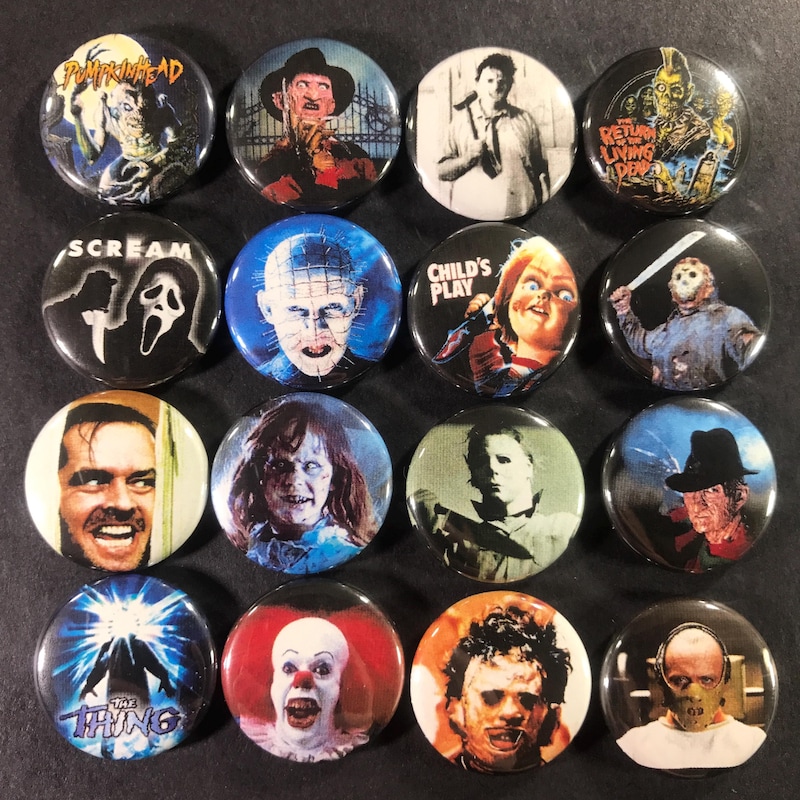 Vintage Horror Pin Badge - Etsy