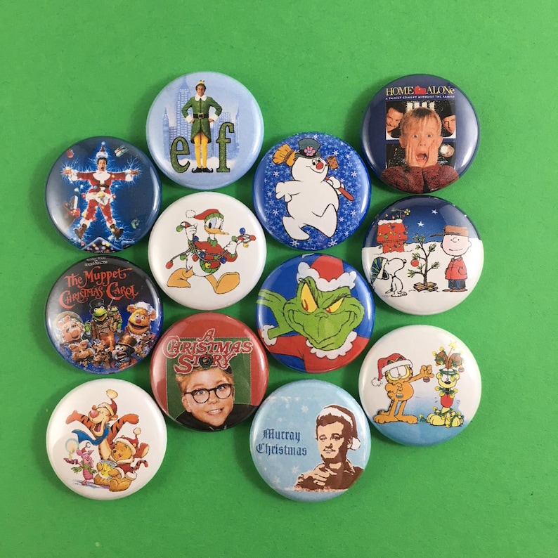 Various Christmas 1" Pinback Button Sets (choose Your Set) Pins Are ...