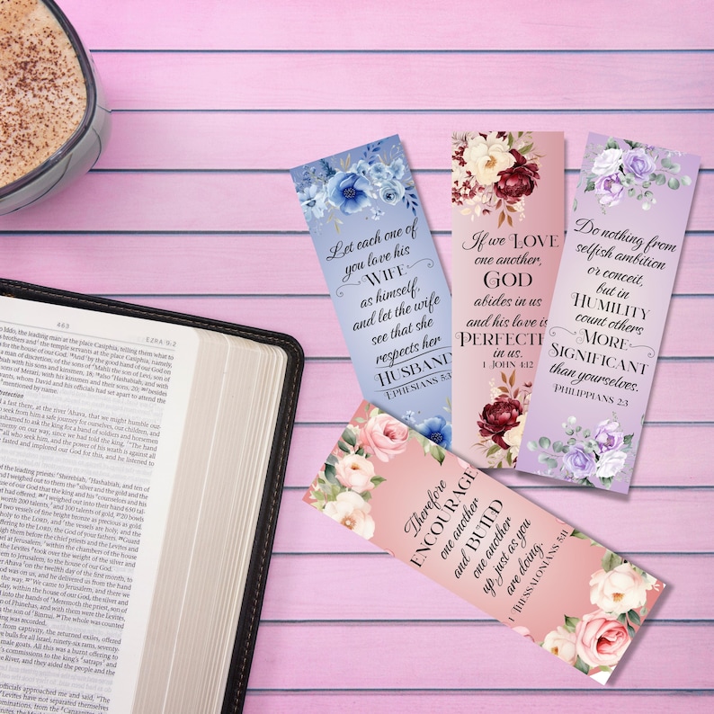 Printable ESV Bible Verse Bookmarks for Couples, Christian Quotes ...