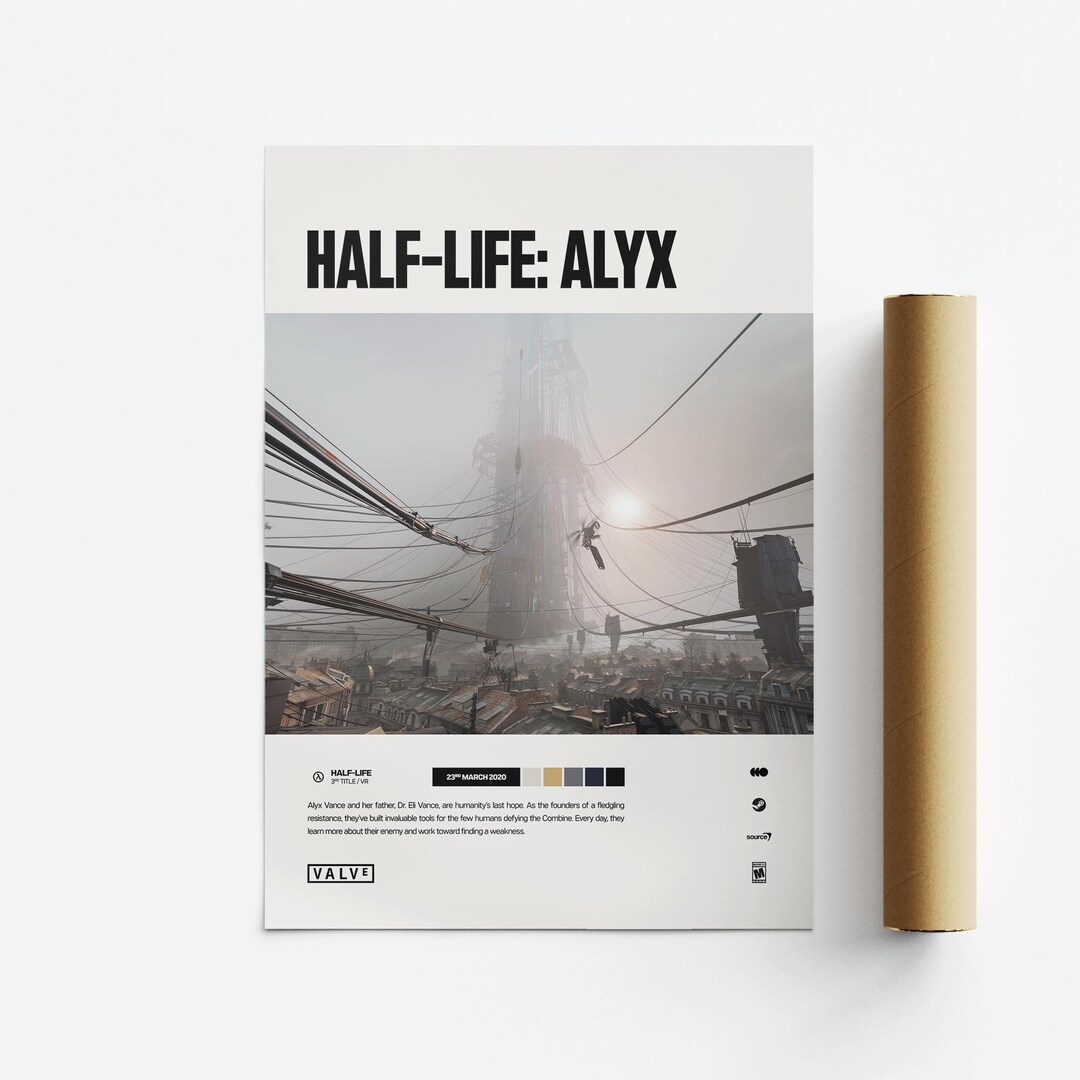 Half-life: Alyx 2020 Minimalist Print/poster, Nostalgic Video Game Wall ...