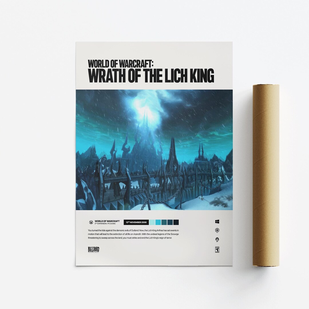 World of Warcraft: Warth of the Lich King 2008 Minimalist Print/poster ...