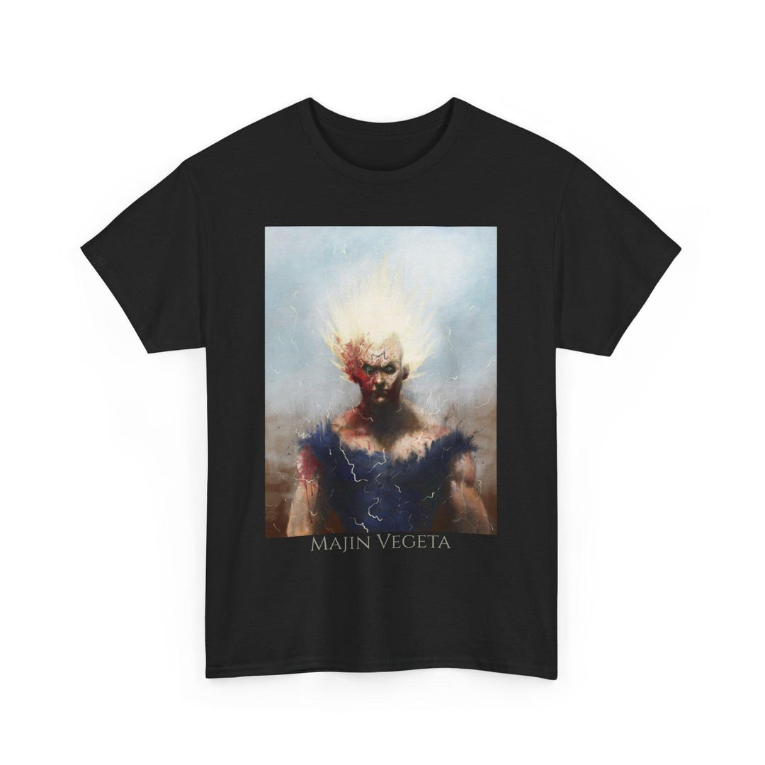 Majin Vegeta Fanart T-shirt, Unissex T-shirt, Anime Merch, Dragon Ball ...