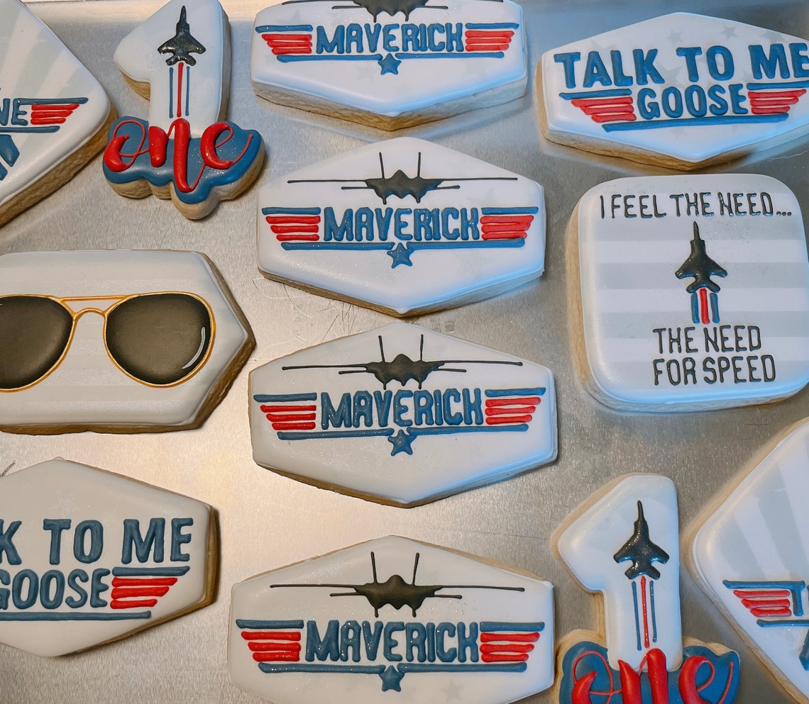 Top Gun Themed Birthday Cookies Dozen - Etsy