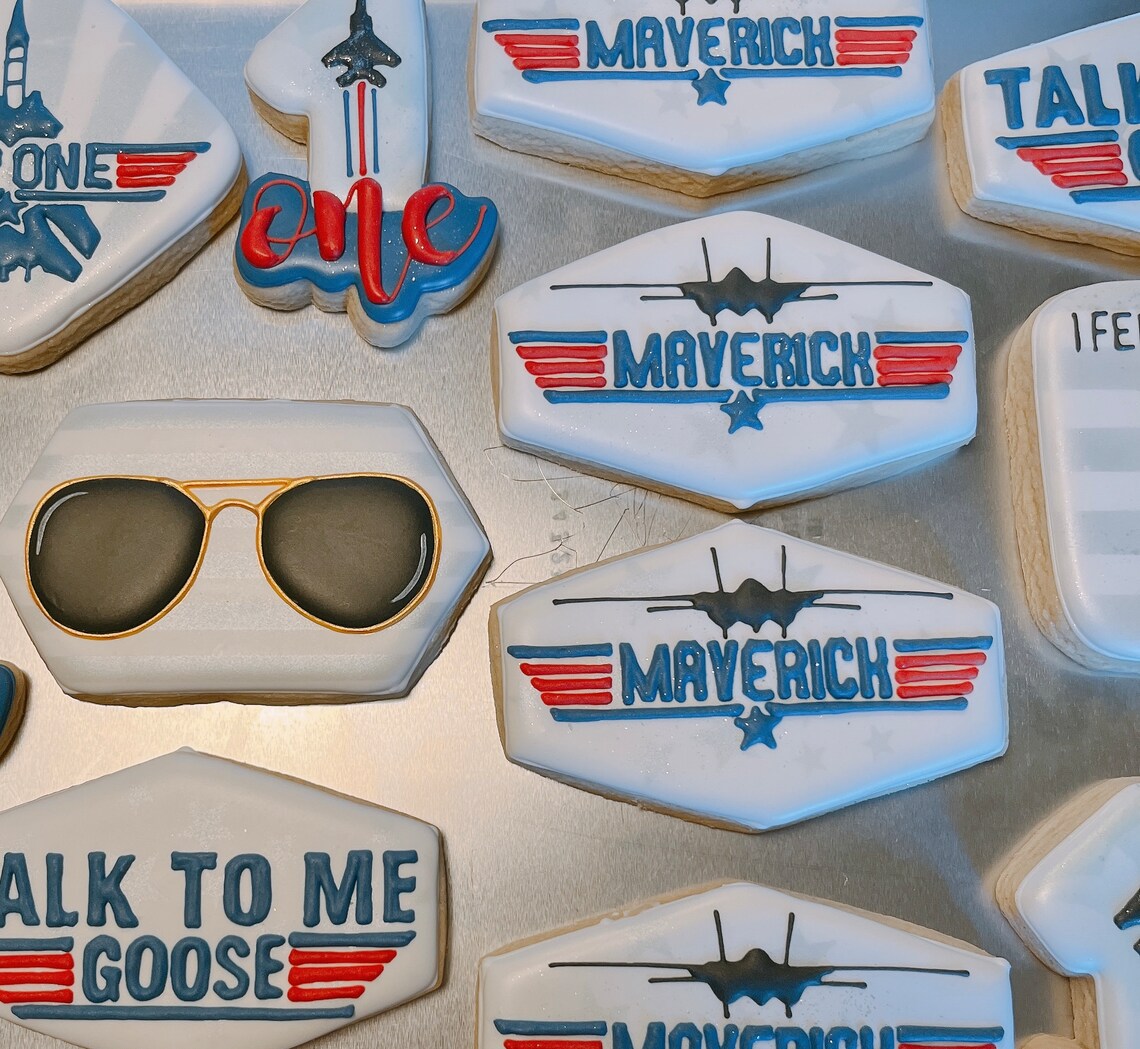 Top Gun Themed Birthday Cookies Dozen - Etsy