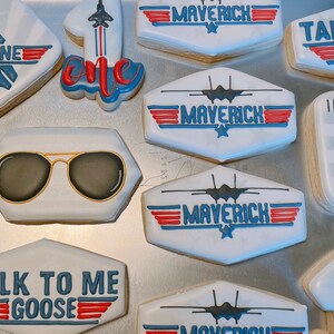 Top Gun Themed Birthday Cookies - Dozen - Etsy