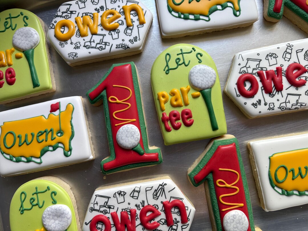 Golf Themed Birthday Cookies - Dozen - Etsy